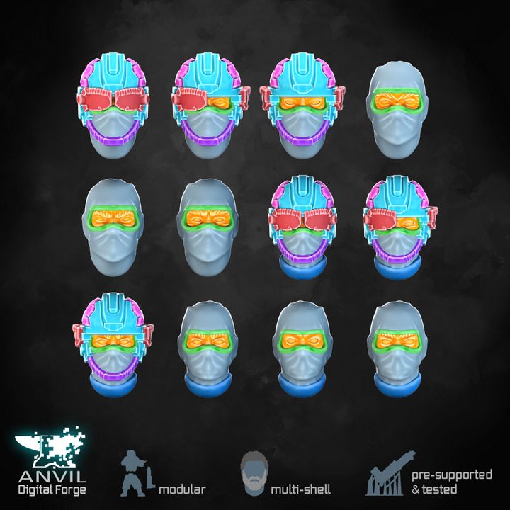 3D Printable Spectre Operatives - Unity Council (Afterlife) - Modular Infantry for Skirmish ...